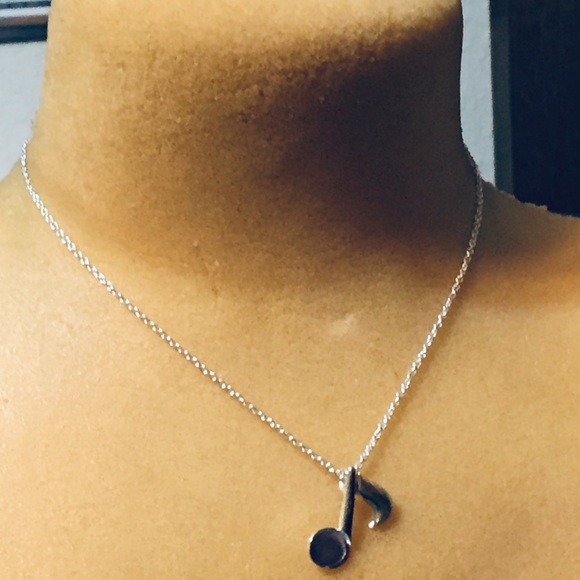 Jewelry | Silver Tone Musical Note Necklace | Poshmark